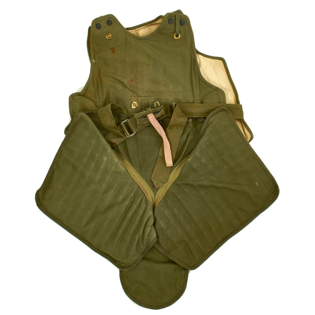Original U.S. WWII USAAF Complete M1 Flak Vest with M5 Leg & Groin Arm ...