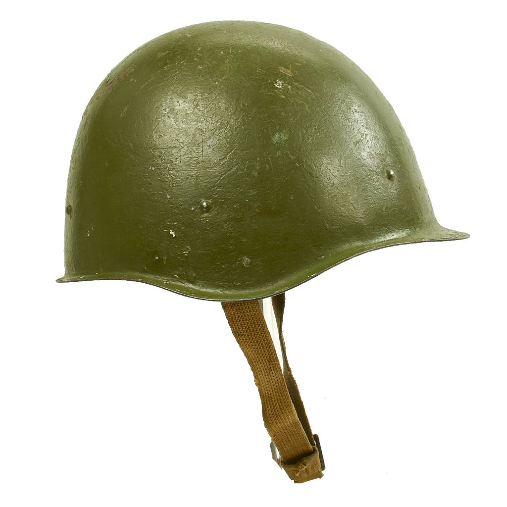 Original WWII Russian Soviet SSh-40 Steel Combat Helmet with Paint Sta ...