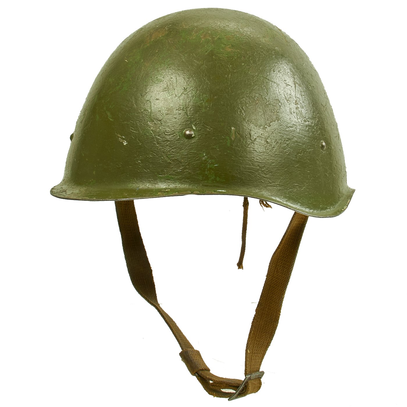 Original WWII Russian Soviet SSh-40 Steel Combat Helmet with Paint Sta ...