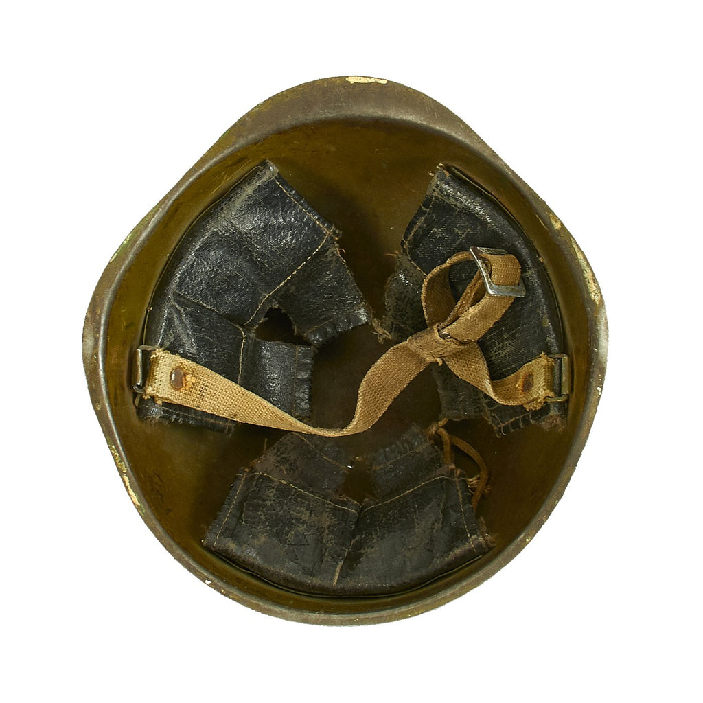 Original WWII Russian Soviet SSh-40 Steel Combat Helmet with Paint Sta ...