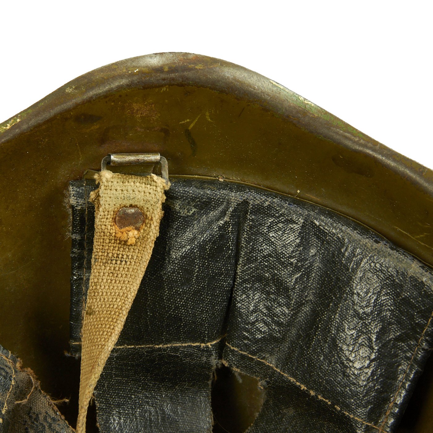 Original WWII Russian Soviet SSh-40 Steel Combat Helmet with Paint Sta ...