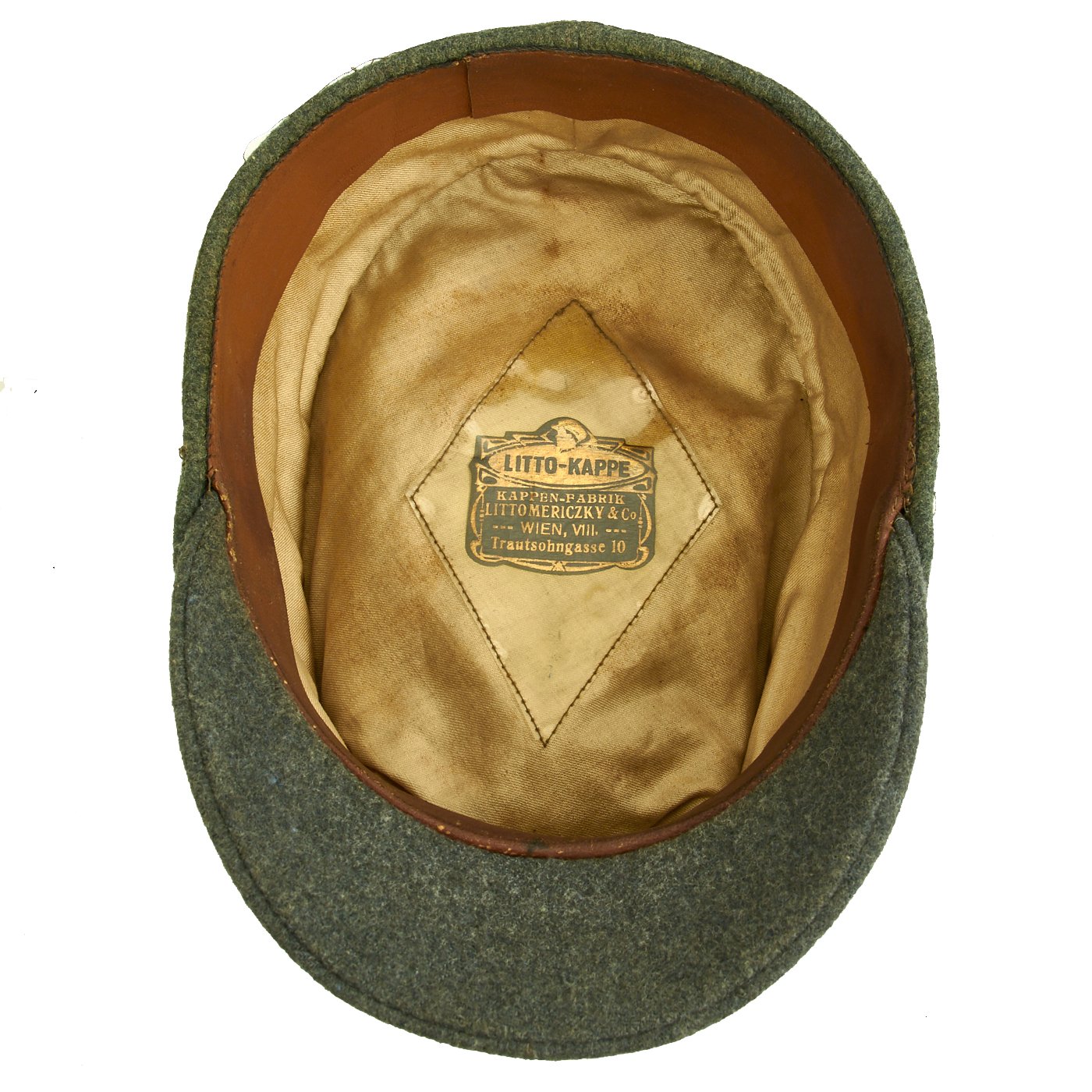 Original Austrian WWI Mountain Infantry Officer M1915 Field Cap - Litt ...