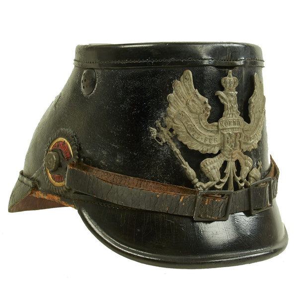 Original Imperial German WWI Prussian M1915 Jäger Enlisted Shako Leath ...