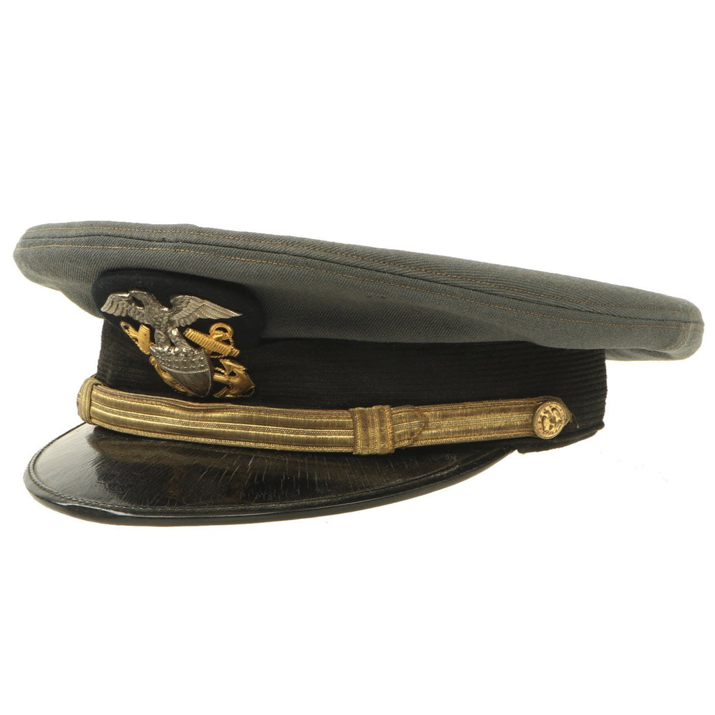 Original U.S. WWII Naval Officer Gray "The Commodore" Combination Viso ...