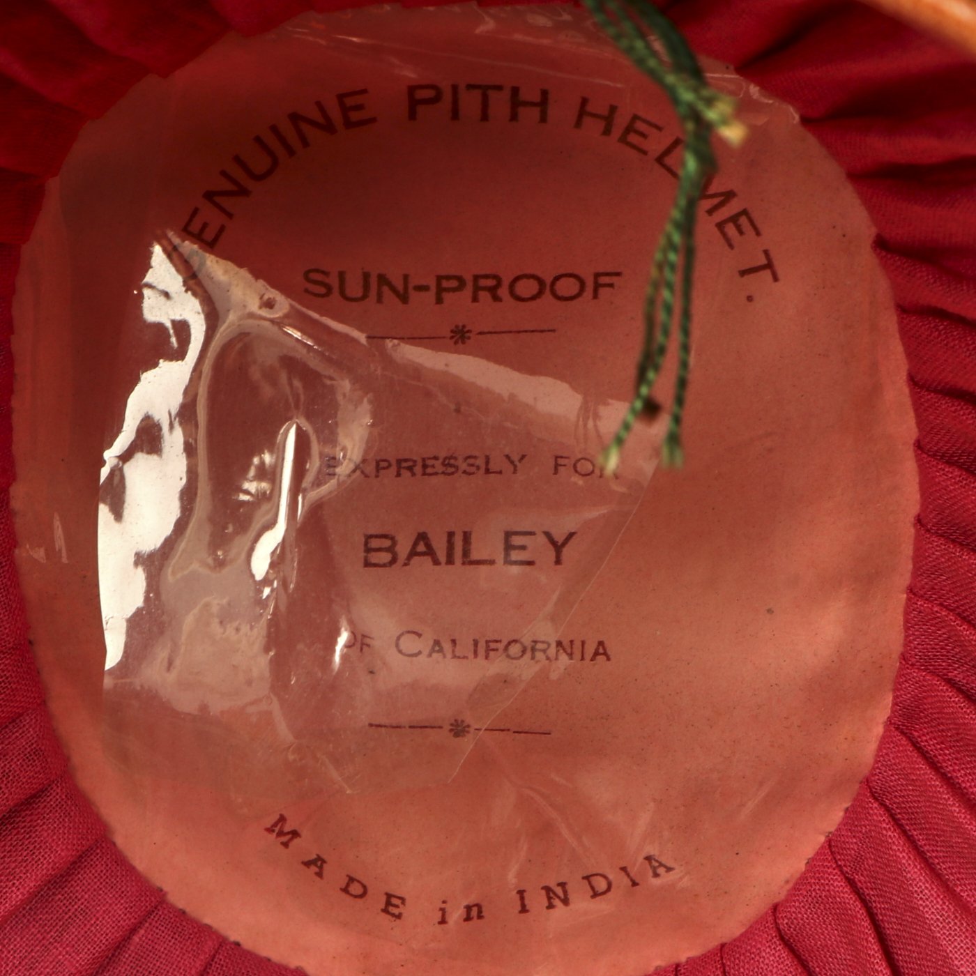 Original U.S. Pre-WWII Bombay Bowler Style Safari Pith Helmet by Baile ...
