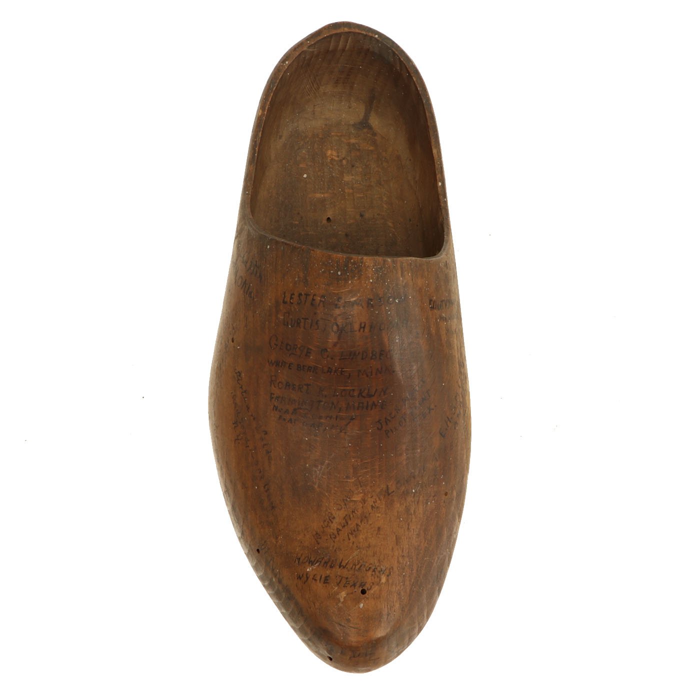 Original U.S. WWII American Soldier Signed Dutch Wood Clogs - USGI Bri ...