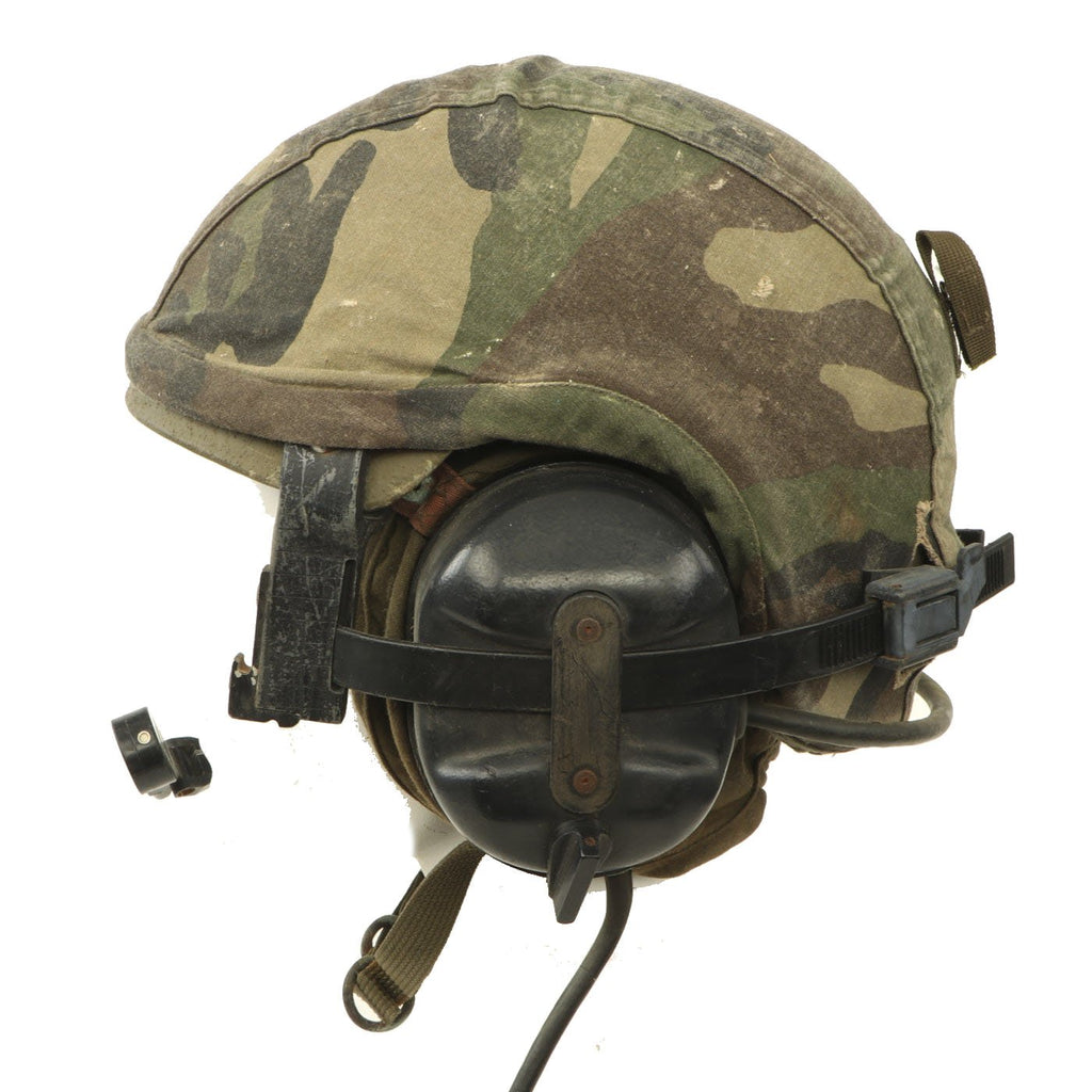 Original U.S. Cold War CVC DH-132A Tanker Helmet by Gentex with Experi ...