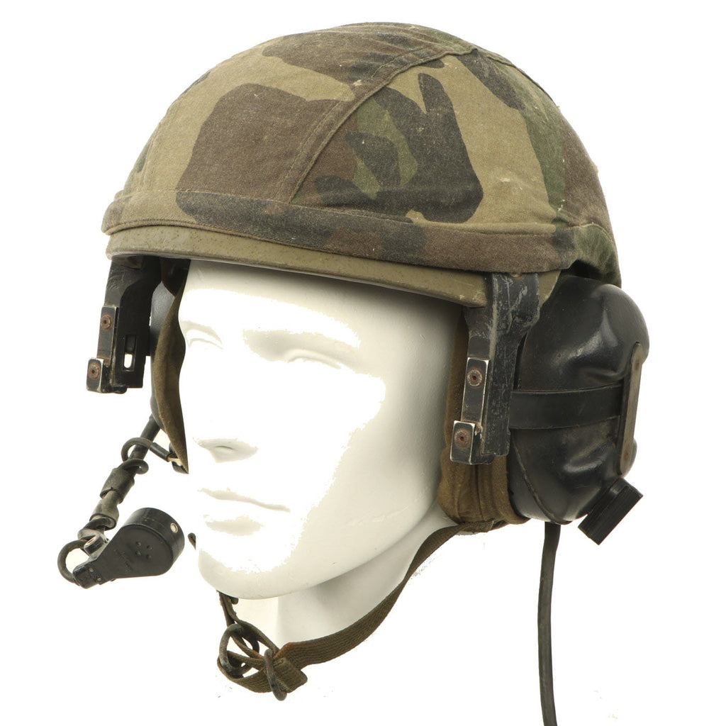 Original U.S. Cold War CVC DH-132A Tanker Helmet by Gentex with Experi ...