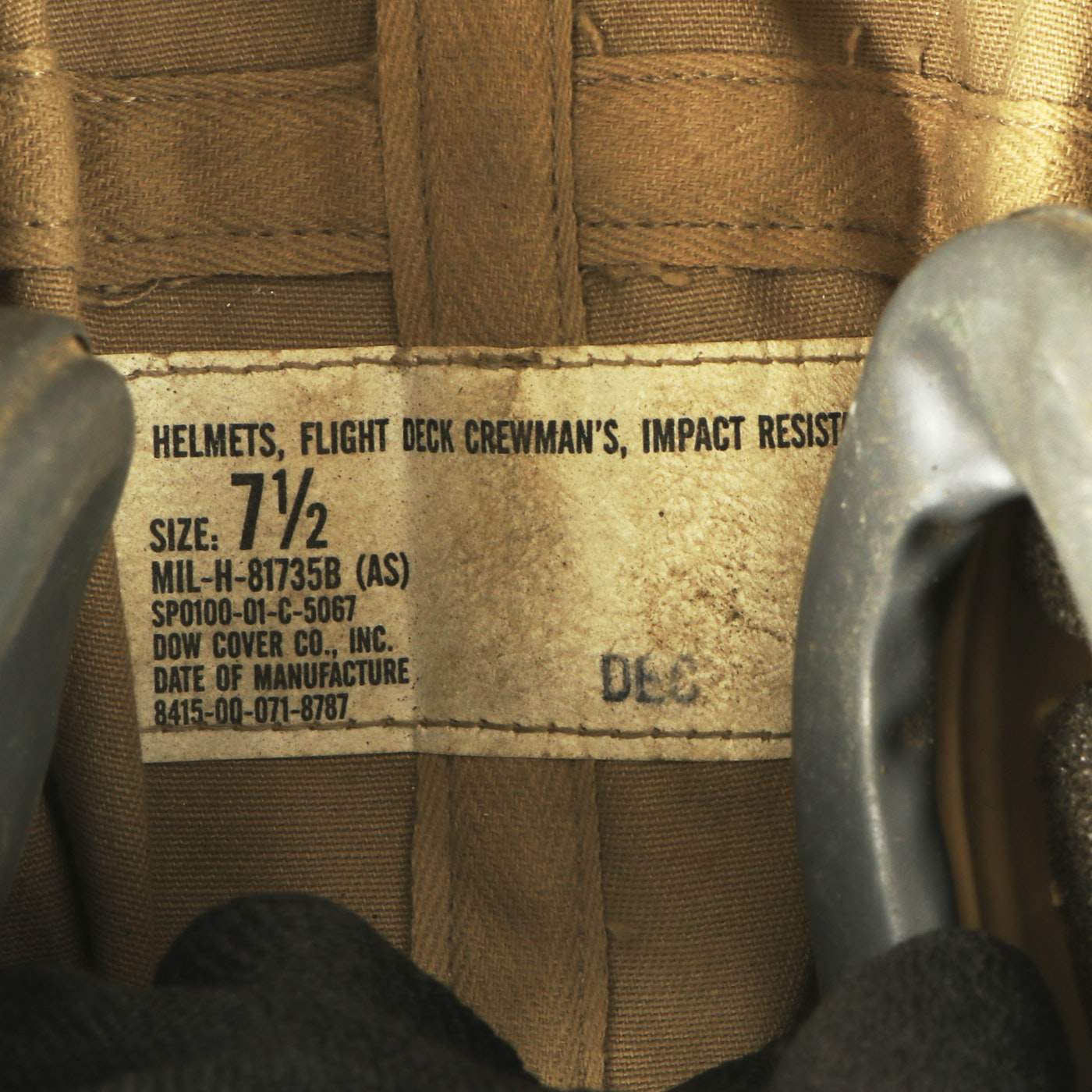 Original U.S. Iraq War Navy Aircraft Carrier Flight Deck Crew HGU-25/P ...