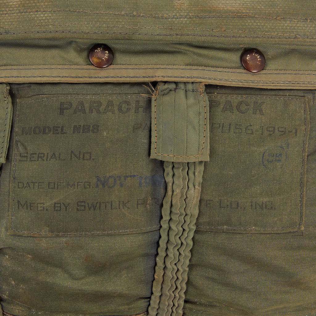 Original U.S. Vietnam War NB-8 Personnel Parachute Assembly With Canop ...