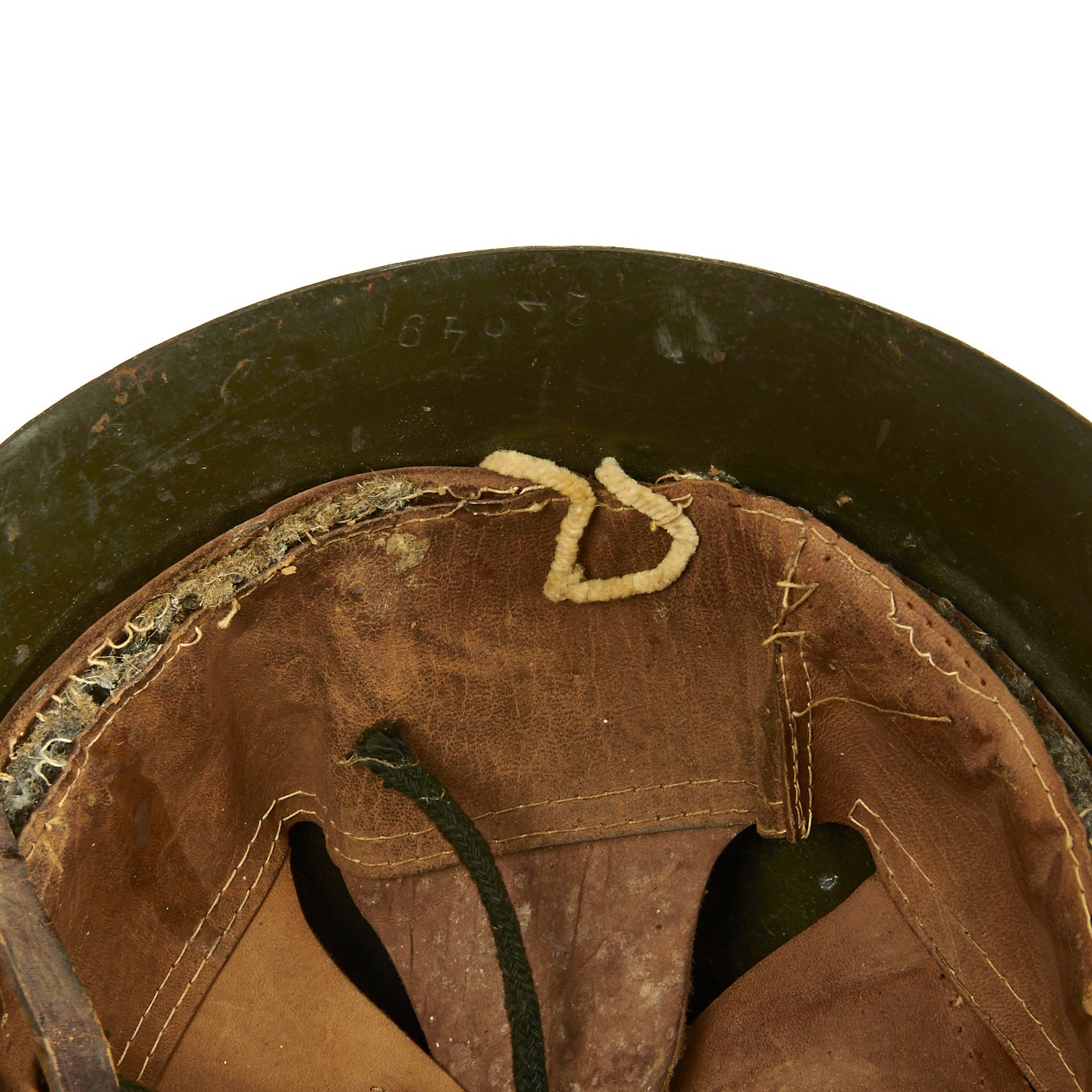 Original WWII Russian M36 Soviet SSh-36 Steel Combat Helmet with Leath ...