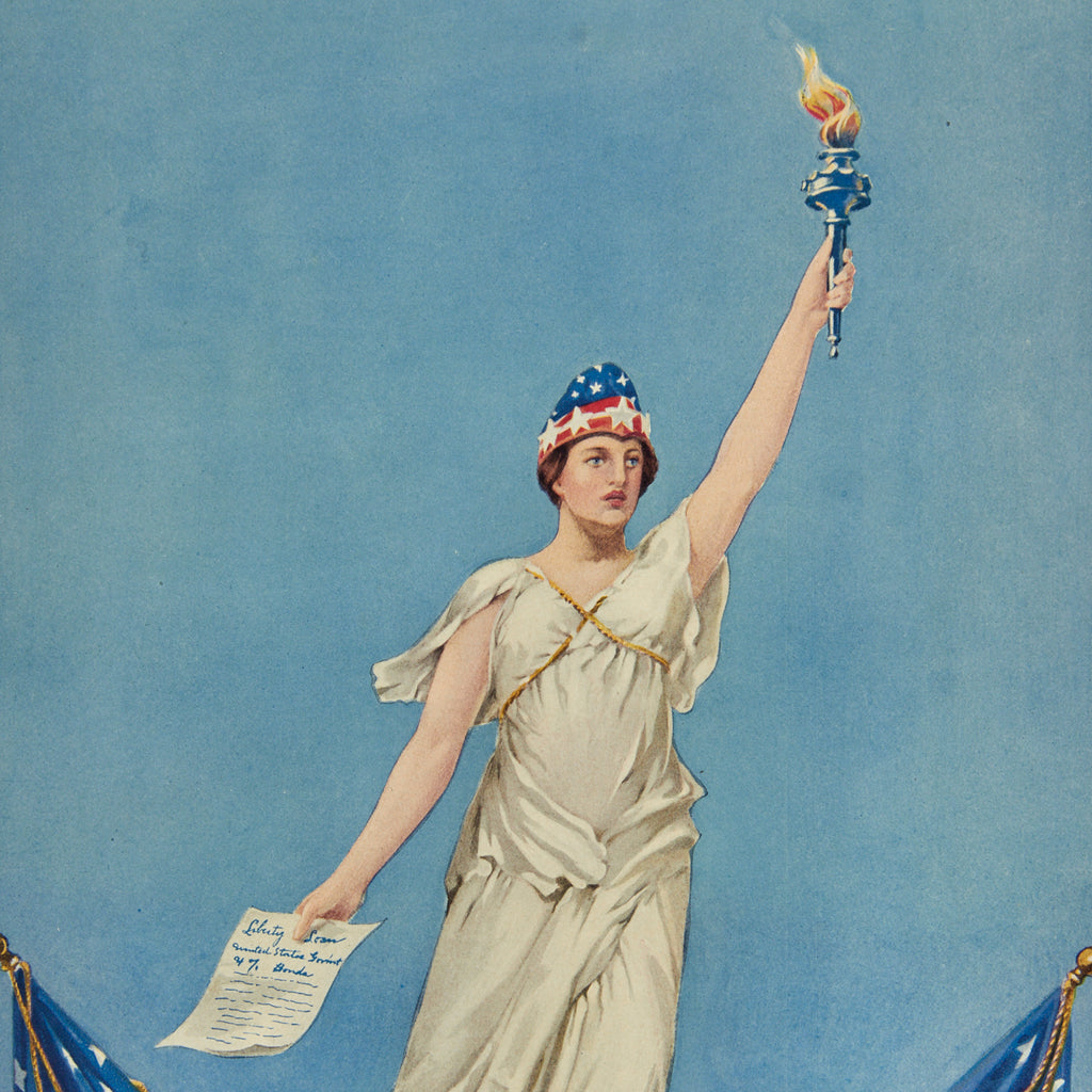 Original U.S. WWI Lady Liberty Government Bonds Investment Poster Desi ...