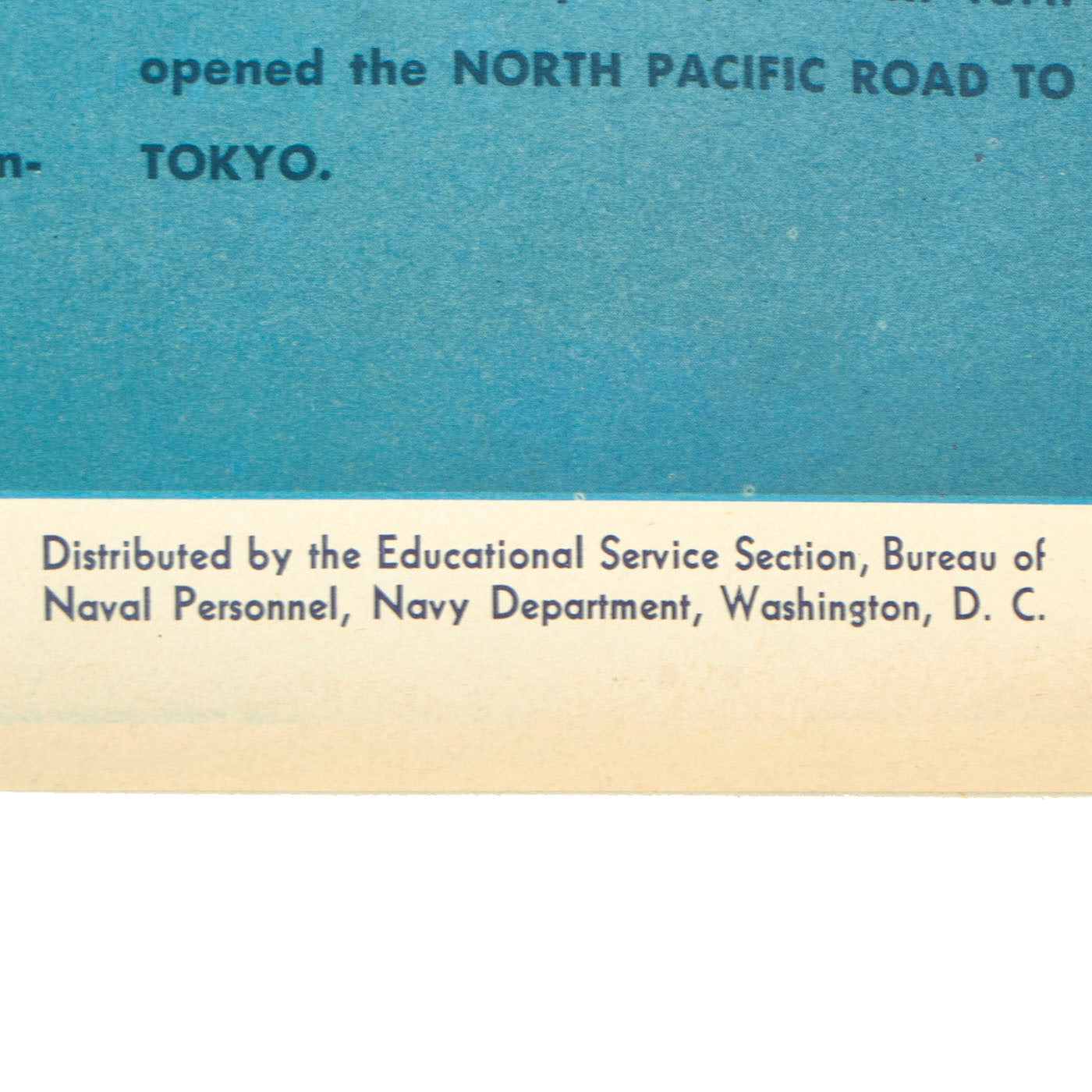 Original U.S. WWII Navy Education Services Map Posters of North Pacifi ...