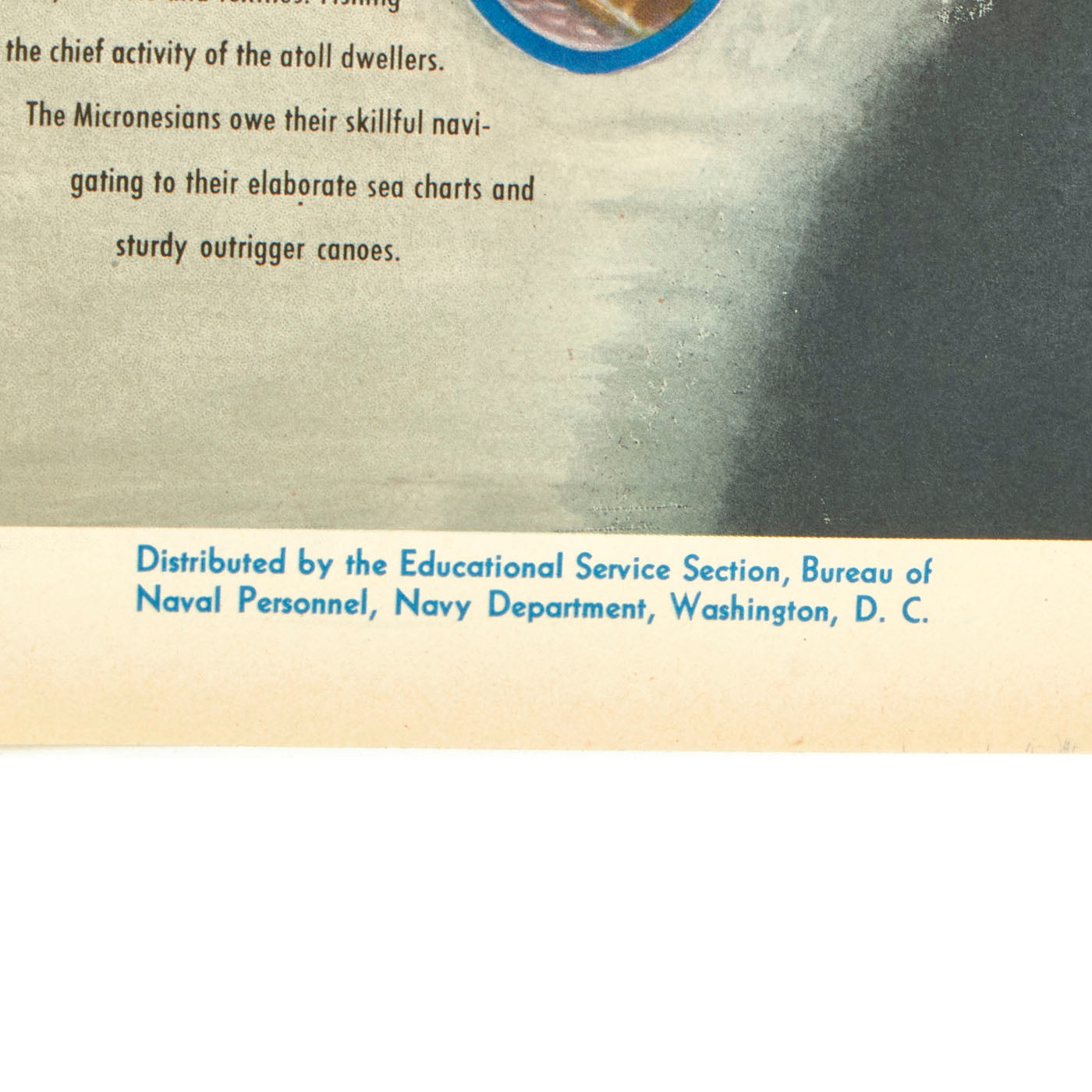 Original U.S. WWII Navy Education Services Map Posters of North Pacifi ...