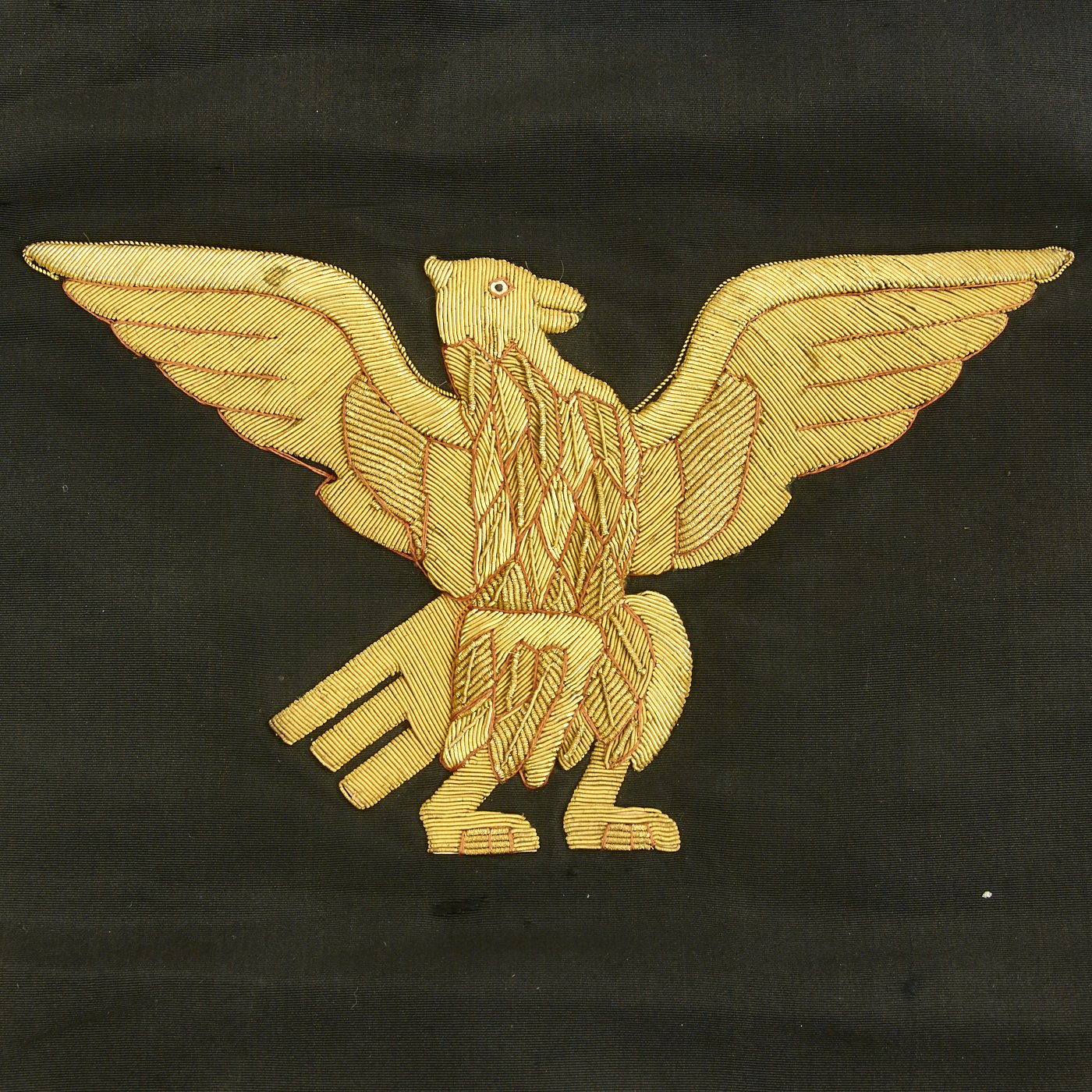 Original Italian WWII Fascist Trumpet Banner with Gold Bullion Embroid ...