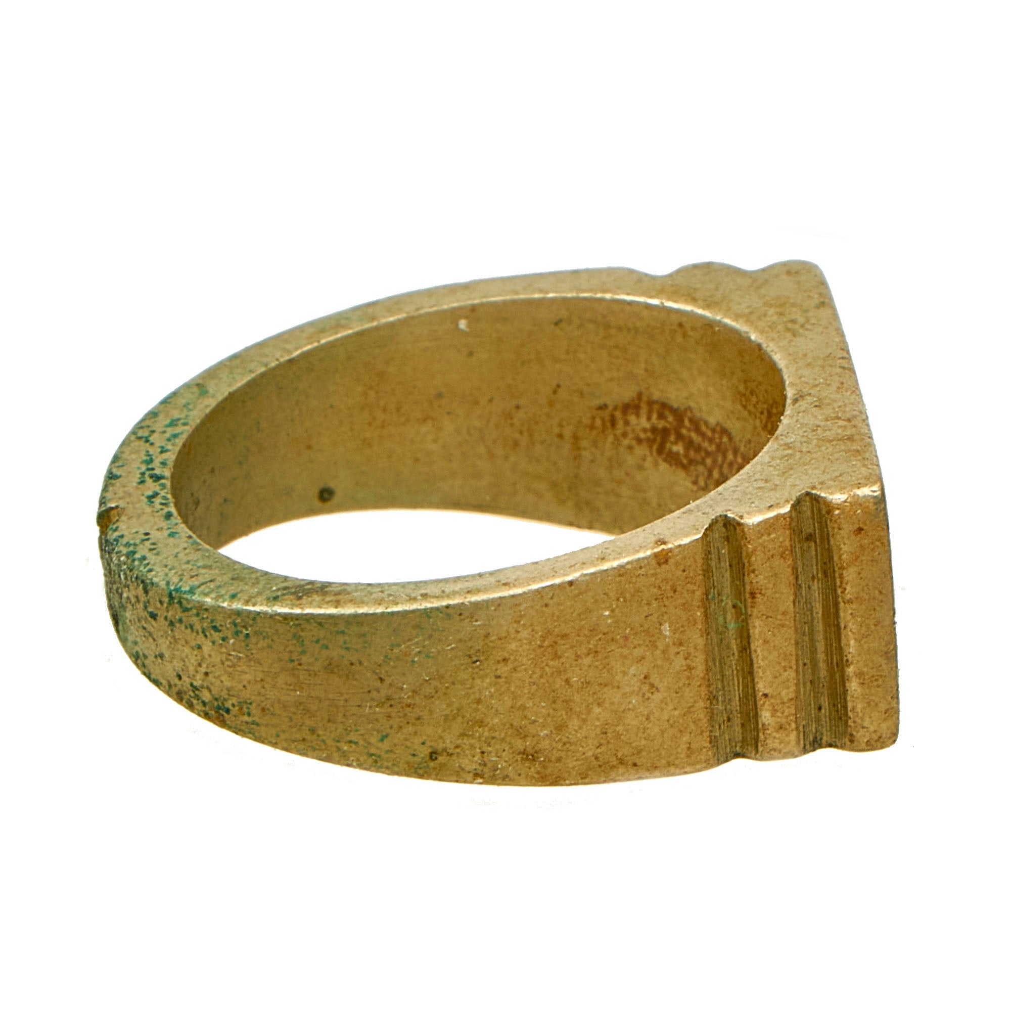 Original U.S. WWII Military Trench Art Ring Lot Featuring 33rd Infantr ...