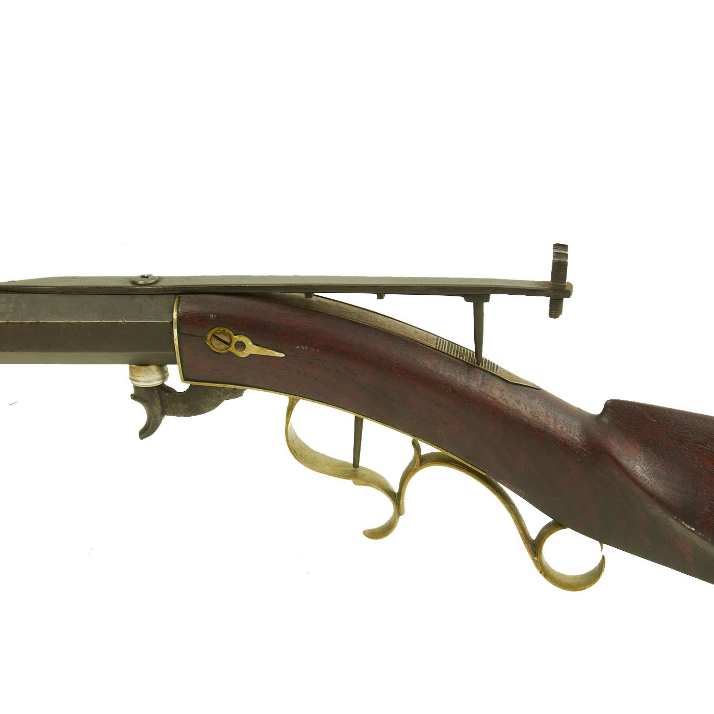 Original U.S. New England Underhammer Percussion Target Rifle with Nam ...