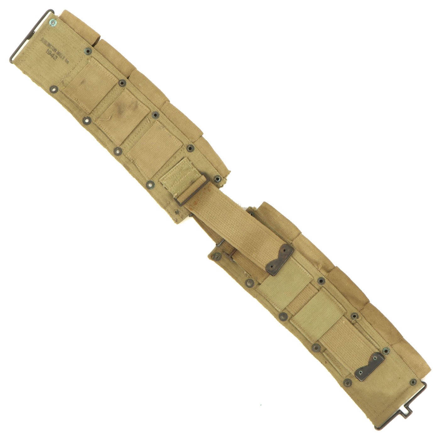 Original U.S. WWII Field Gear Set: M1923 Garand Belt & M1937 B.A.R. Ma ...