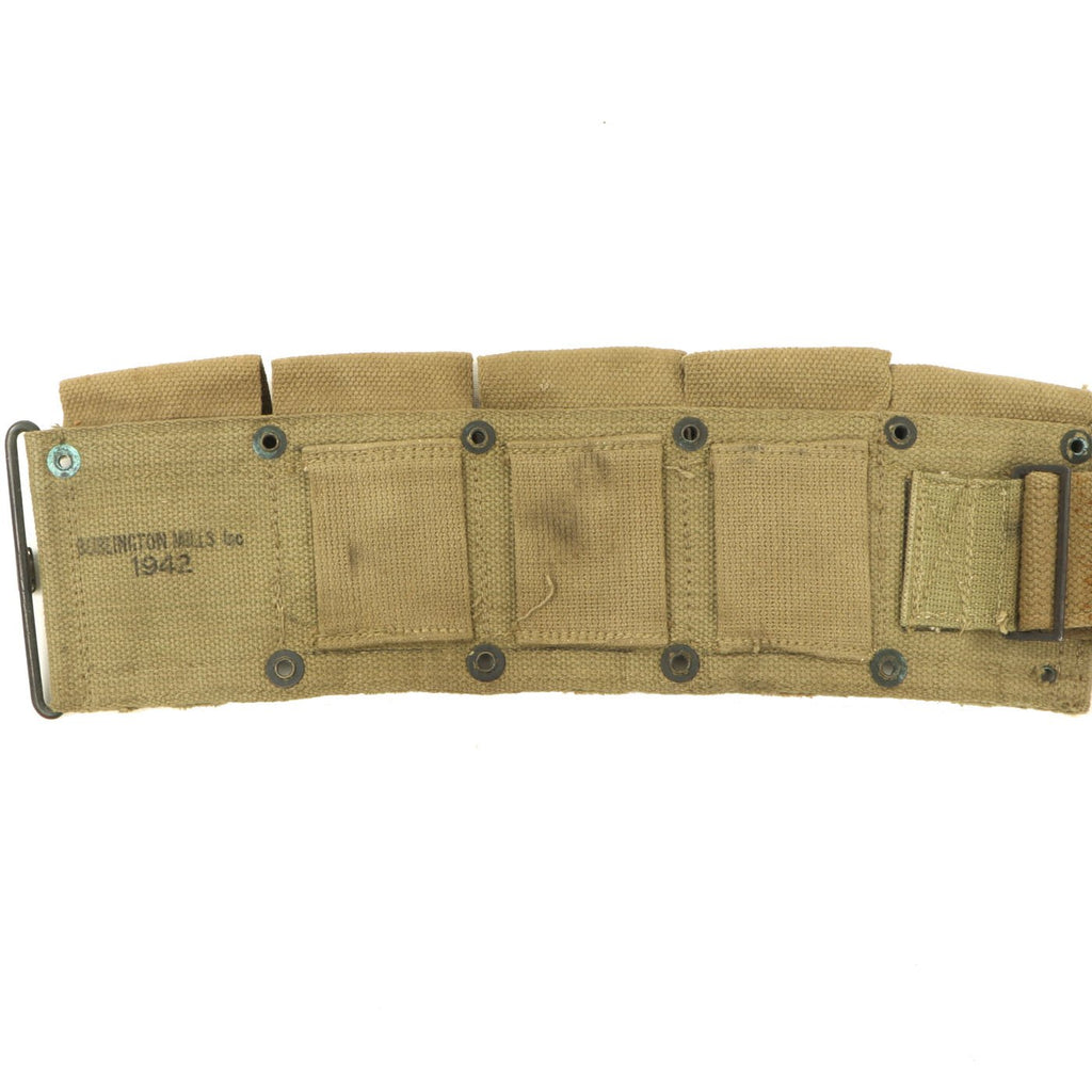 Original U.S. WWII Field Gear Set: M1923 Garand Belt & M1937 B.A.R. Ma ...