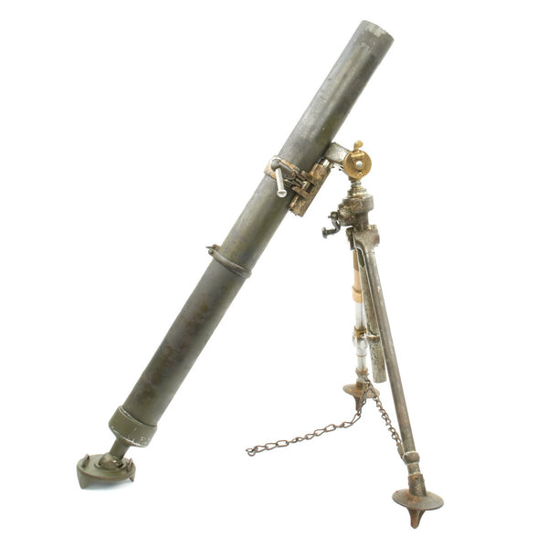 Original U.S. WWII M1 81mm Display Mortar with Commando Base Plate ...