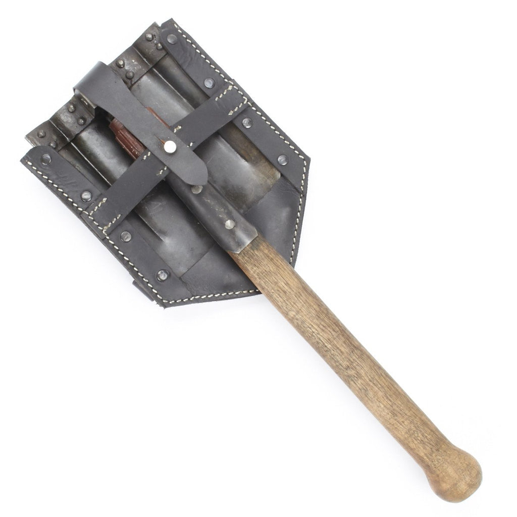 German WWII Folding Shovel Klappspaten (Foldable Spade) with Leather C ...