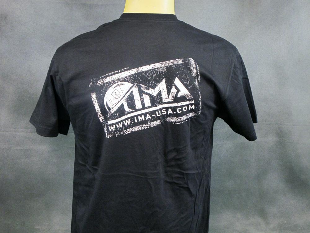 IMA Stamp Logo Black Cotton T-Shirt – International Military Antiques