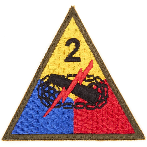 U.S. WWII 2nd Armored Division Shoulder Patch - Hell On Wheels ...
