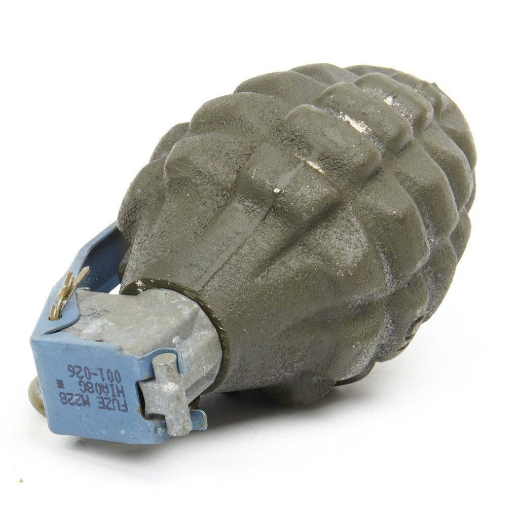 U.S. WWII Mk 2 Cast Iron Pineapple Grenade with Original Inert Spoon ...