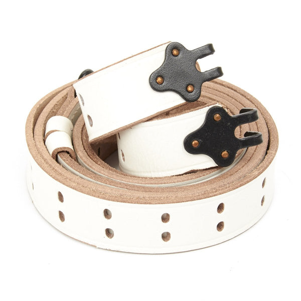 U.S. M1 Garand Rifle WWII 1907 Pattern White Leather Parade Sling with ...