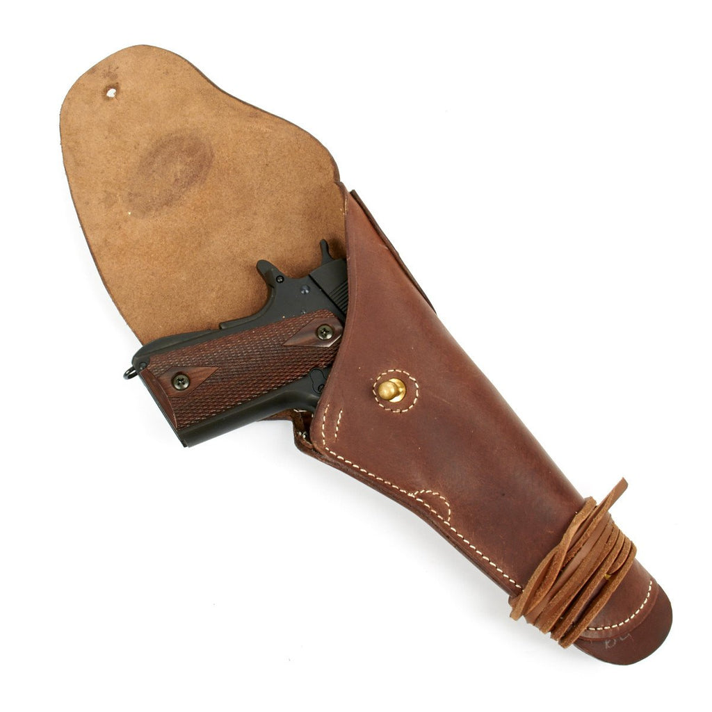 U.S. WWII M1911 .45cal Brown Leather Hip Holster Embossed USMC ...