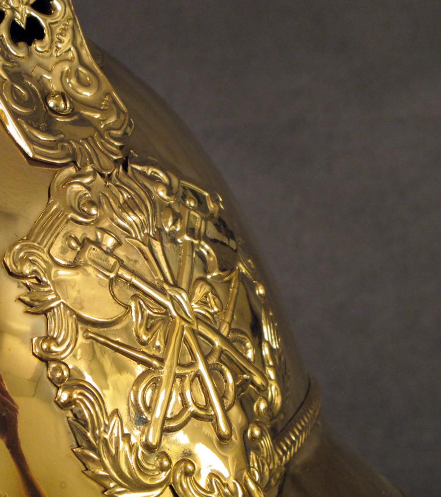 British Brass Merryweather Parade Fire Helmet – International Military ...