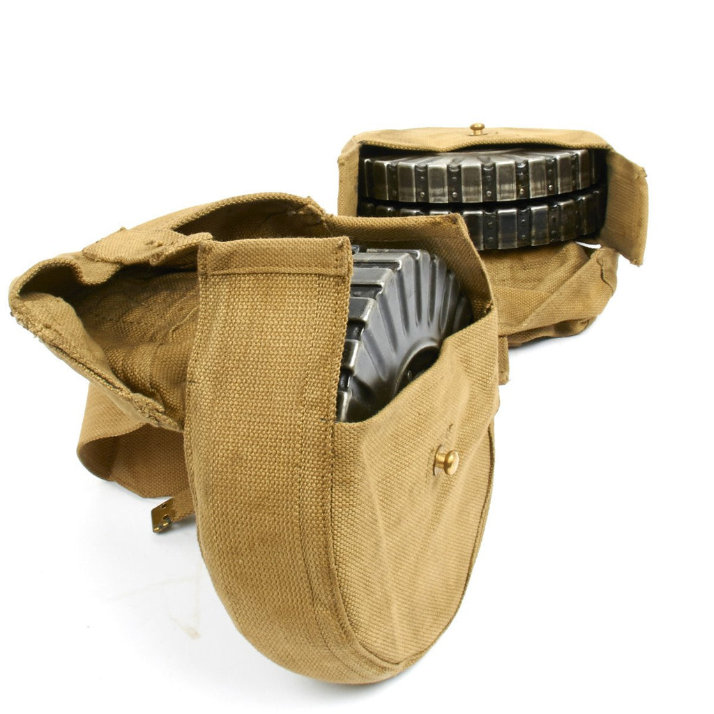 Original British WWII Lewis Machine Gun Drum Pouch Carrier Set- 2 ...