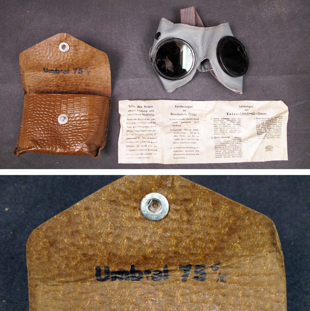 German WW2 Mountain & Motorized Troop Goggles: Carl Zeiss- Umbral ...