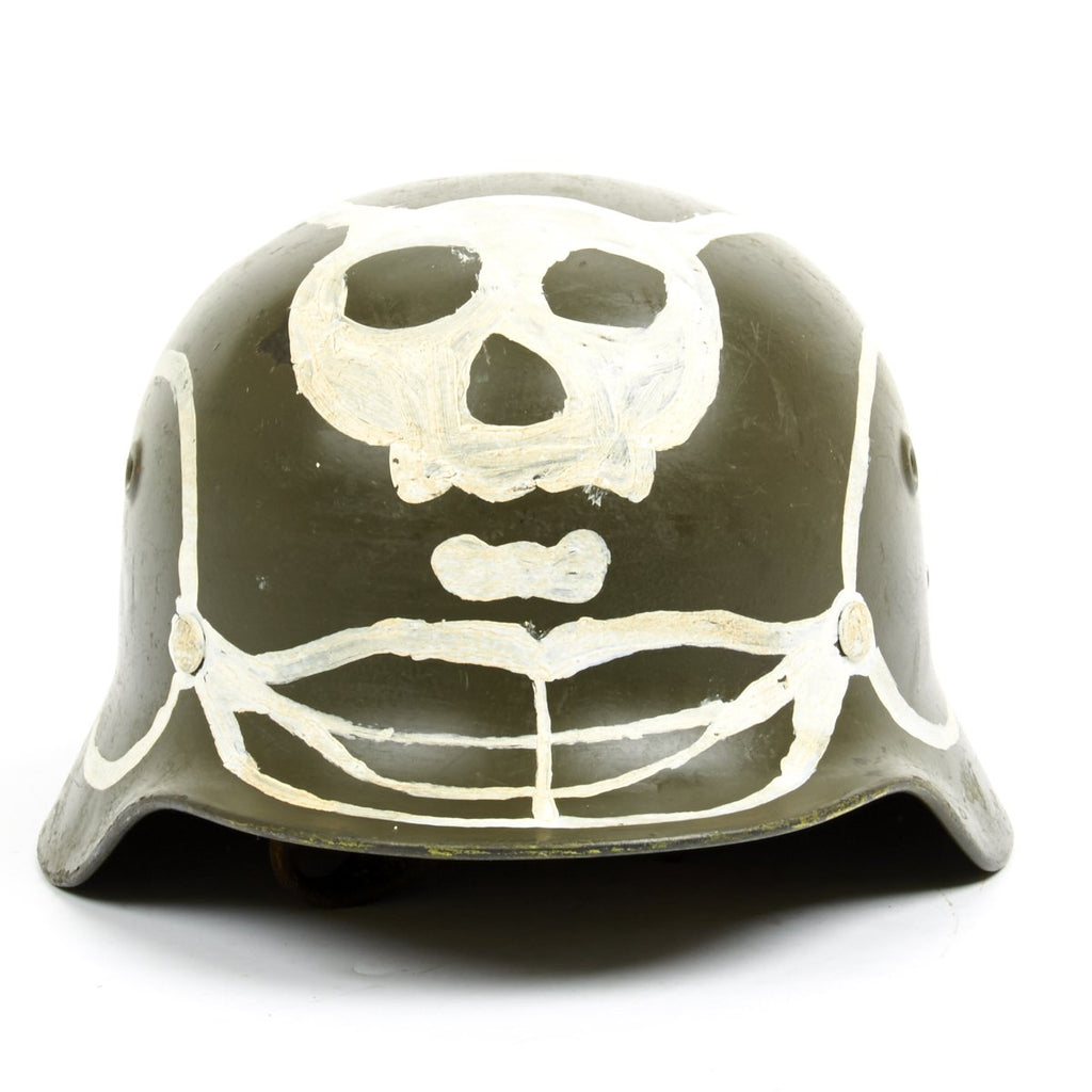 Original Finnish M40/55 Helmet with Winter War Skull - Finnish 4th Div ...