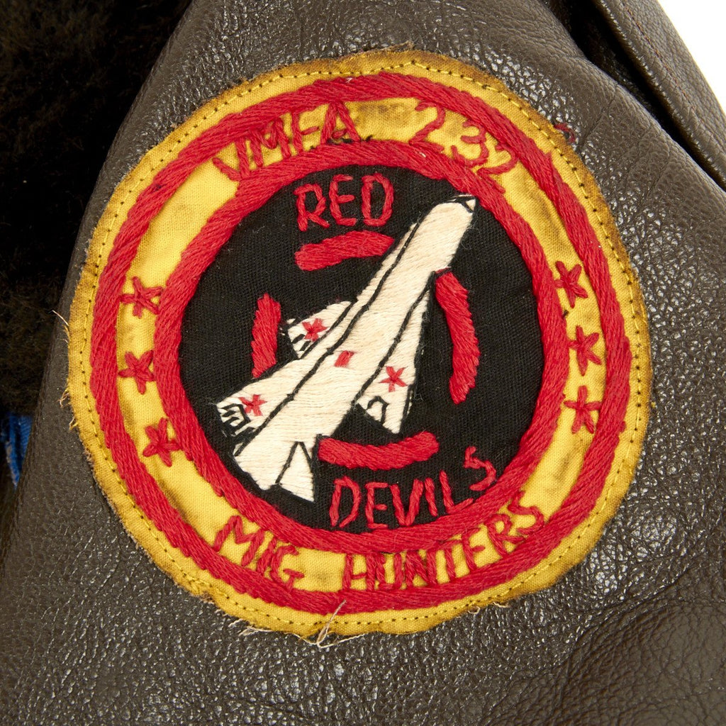 Original USMC Pilot Type G-1 Leather Flight Jacket- Vietnam War Era ...