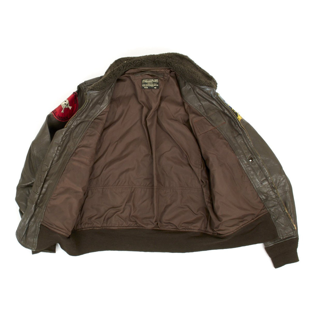 Original USMC Pilot Type G-1 Leather Flight Jacket Red Devils - Vietnam ...