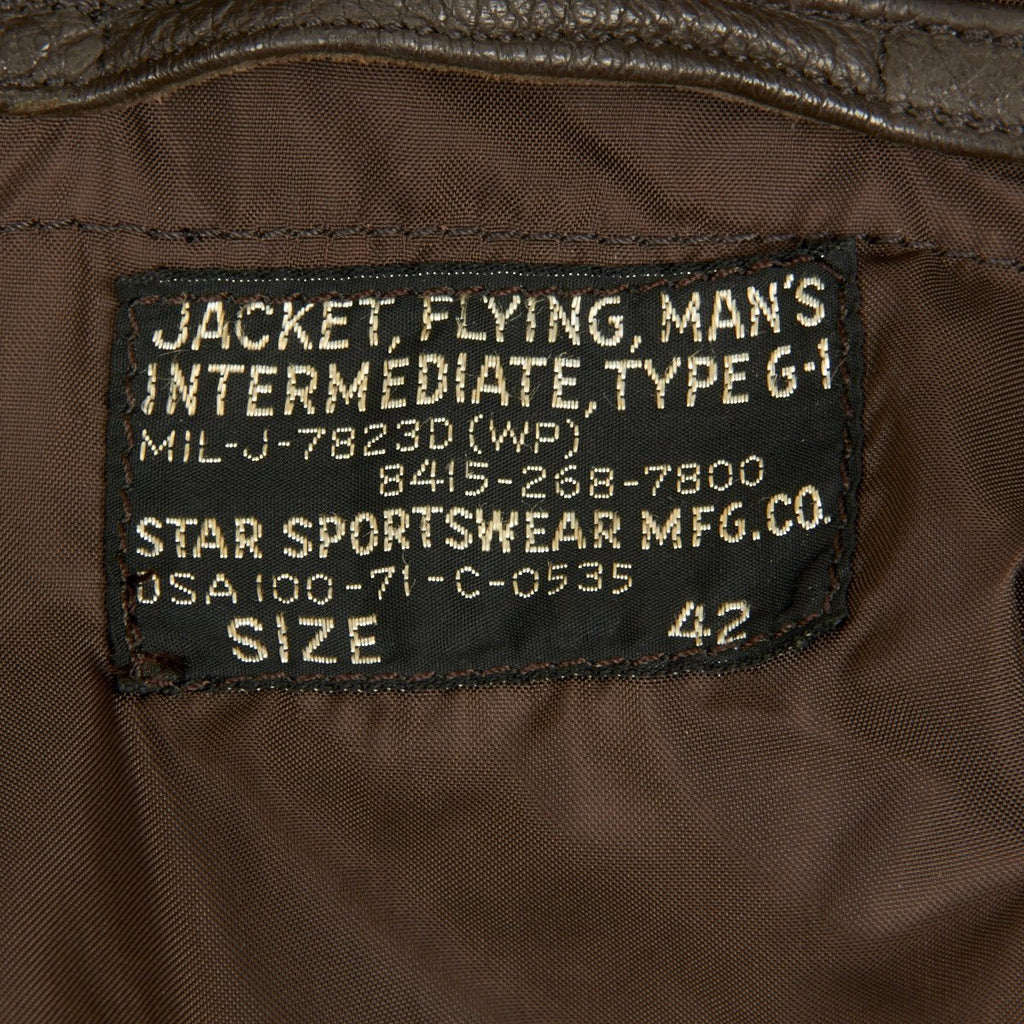 Original USMC Pilot Type G-1 Leather Flight Jacket Red Devils - Vietnam ...