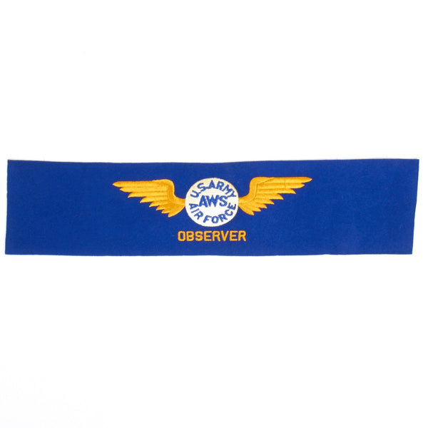 Original U.S. WWII Army Air Force Air Warning Service Observer Armband ...