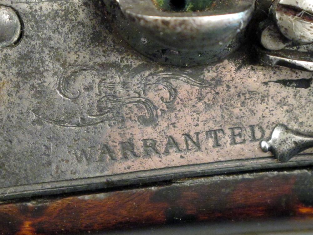 Original Flintlock Bird s Eye Maple Stock Rifle Marked J. Moll ...