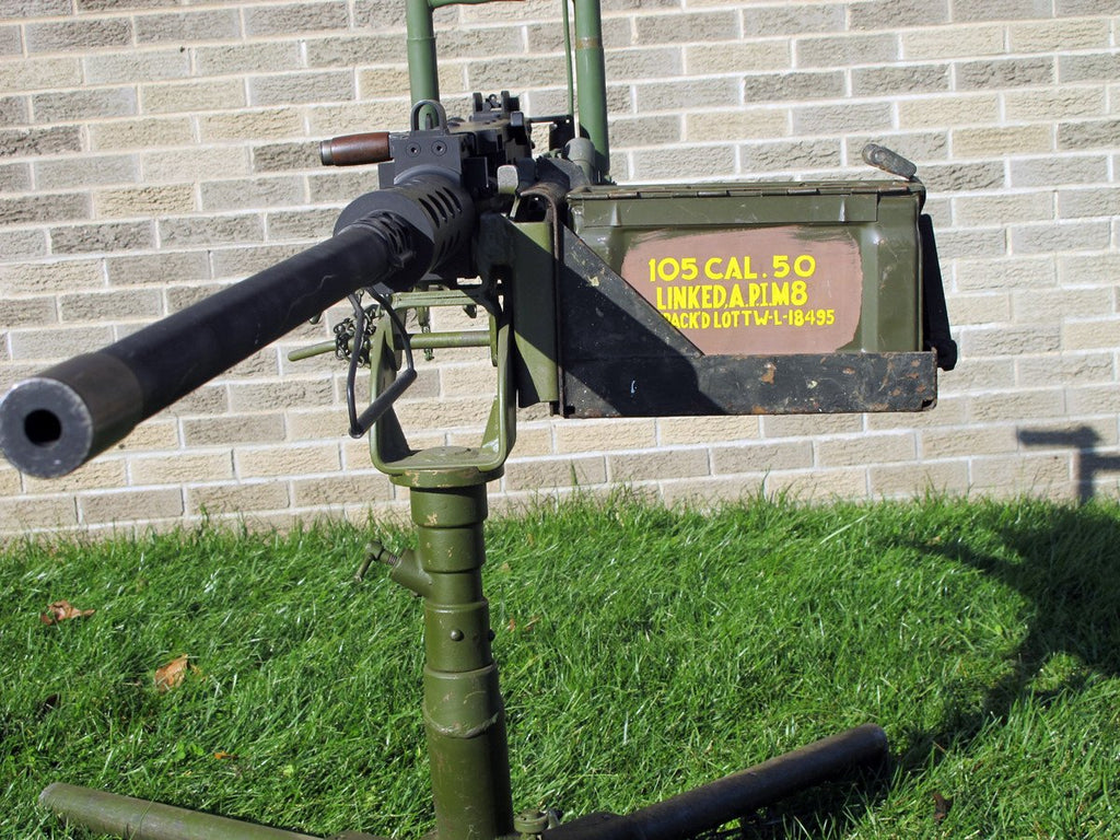 U.S. M2 Browning .50 Caliber Steel Display Machine Gun with Original ...