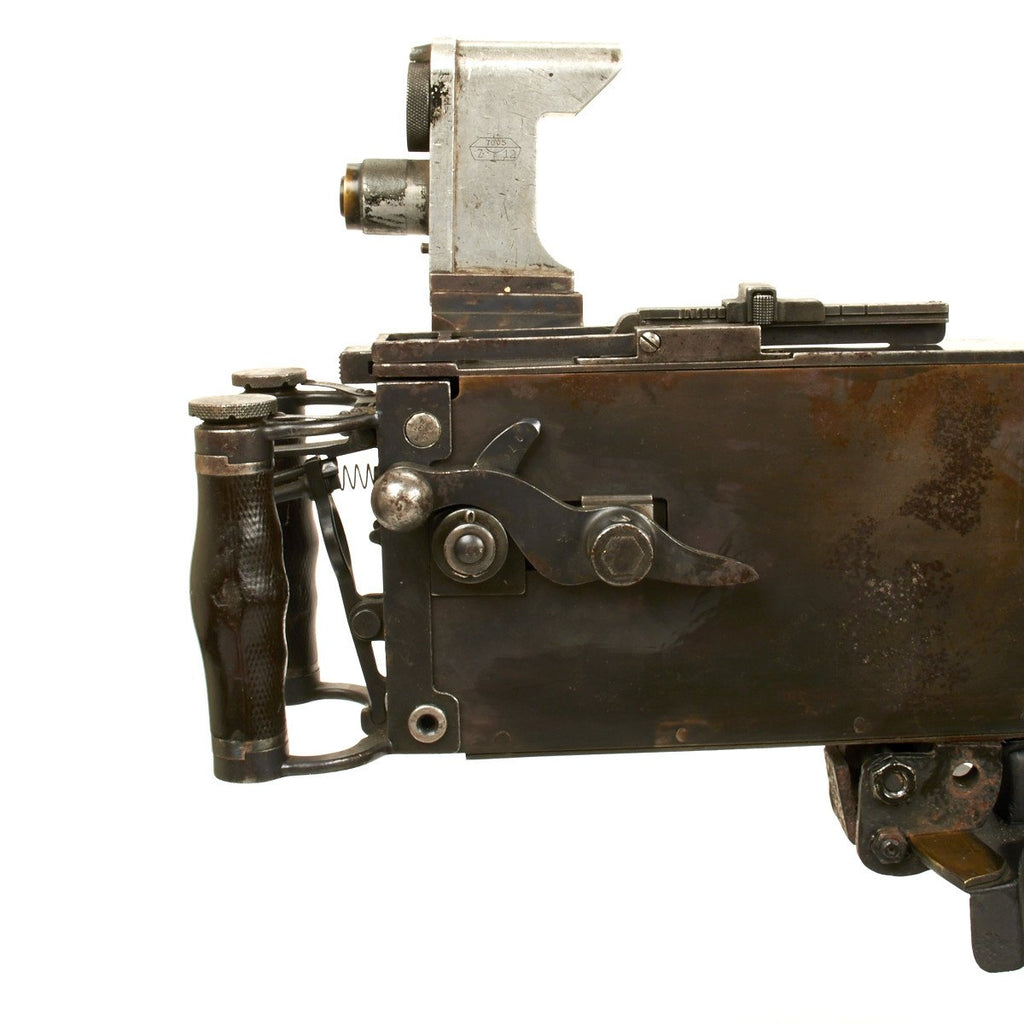 Original German WWI Maxim MG 08 Display Gun with Optical Sight on Sled ...