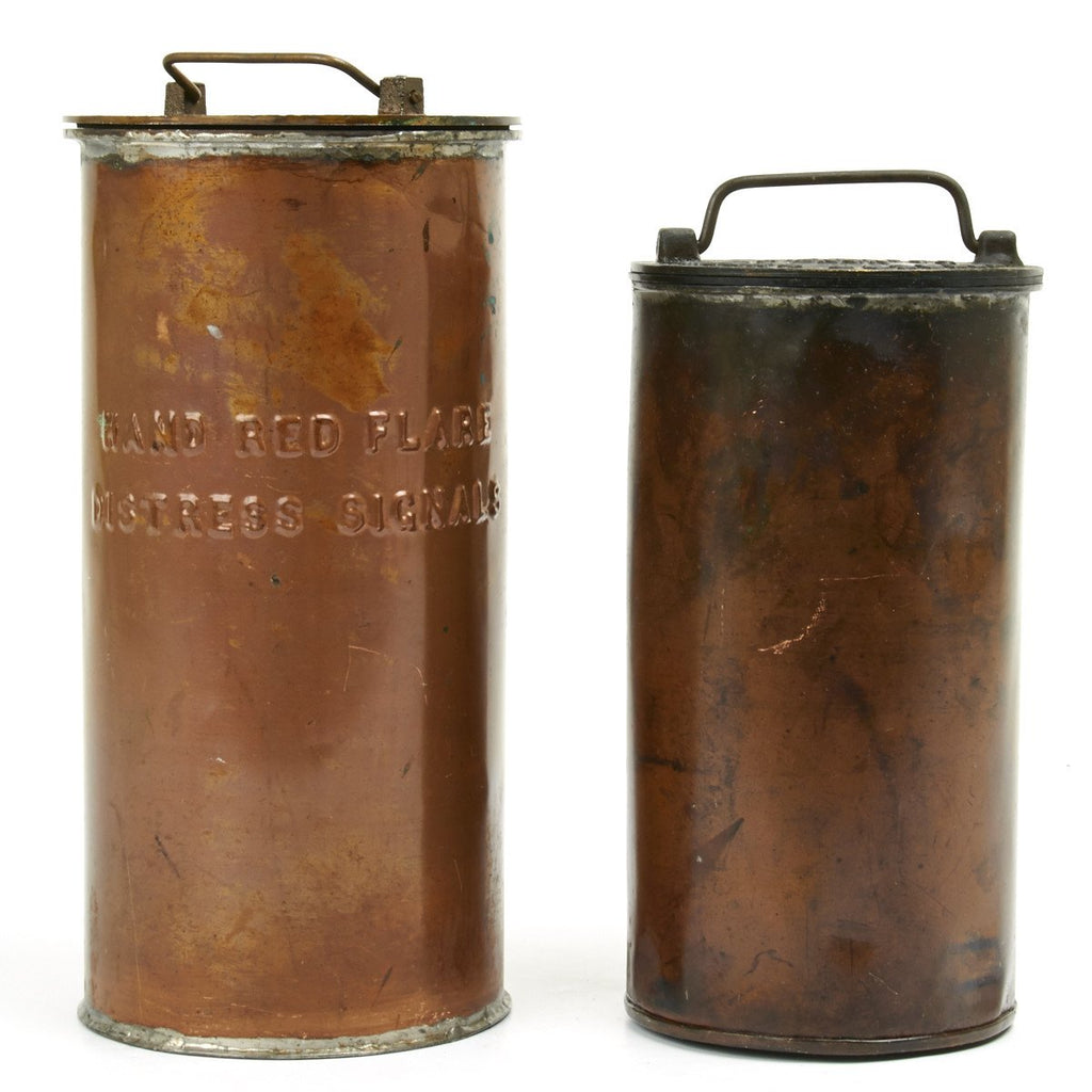 Original WWI Naval Nautical Flare Canister Set- Lifeboat Distress ...