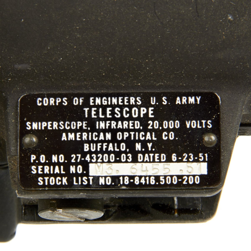 Original U.S. Korean War Sniperscope Infrared Set M-3 for M3 Carbine ...