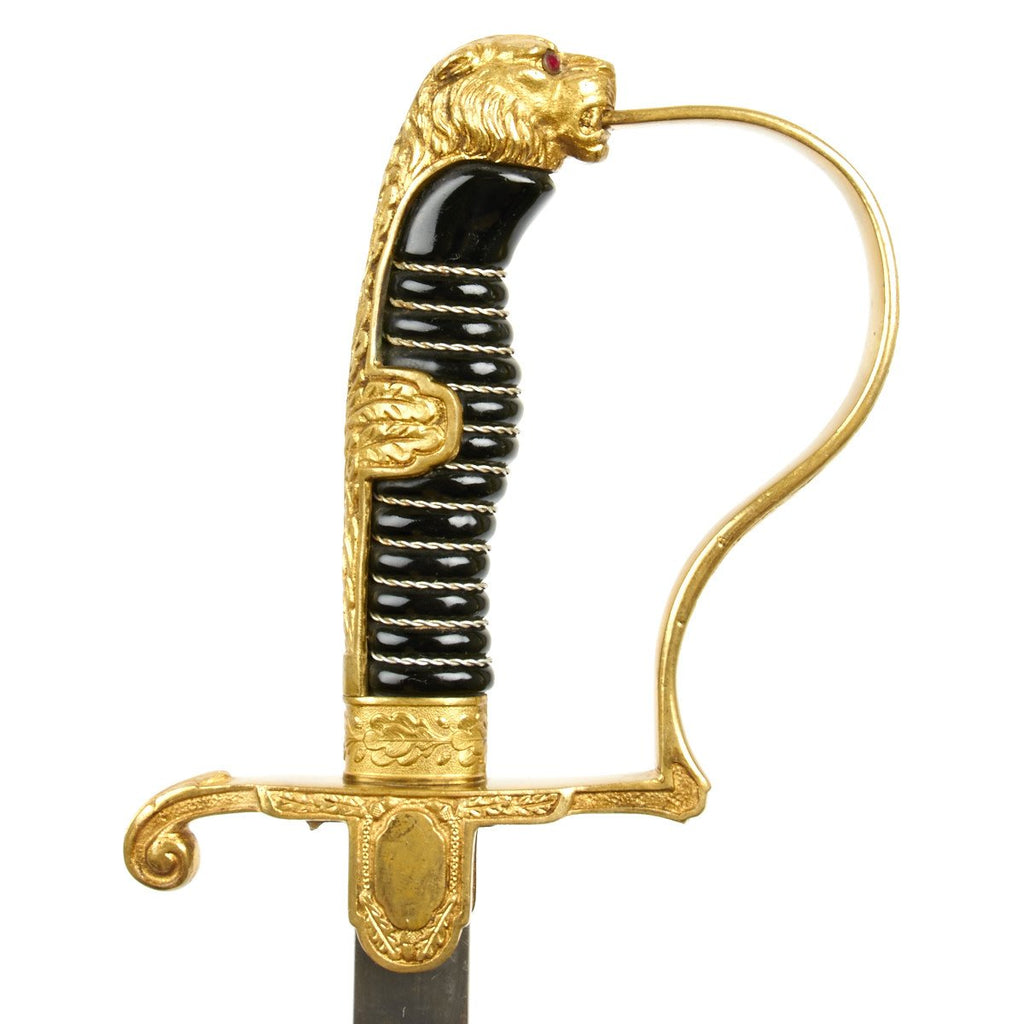 Original German WWII Officer Lion Head Saber – International Military ...