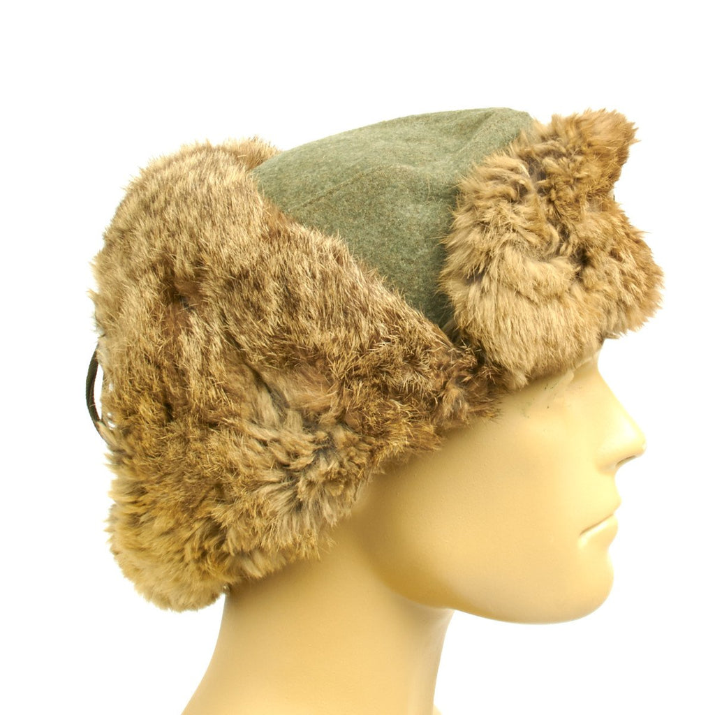 Original German WWII Eastern Front Rabbit Fur Winter Hat ...