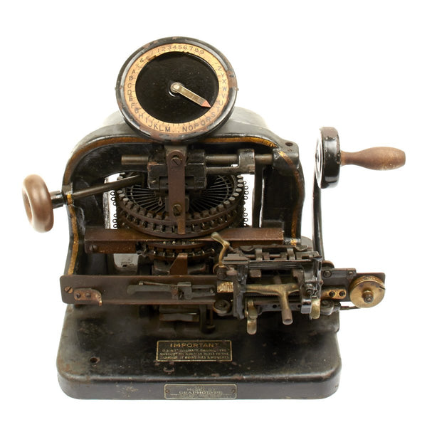 Original U.S. WWI WWII Graphotype Model G1 Dog Tag Machine - Fully ...