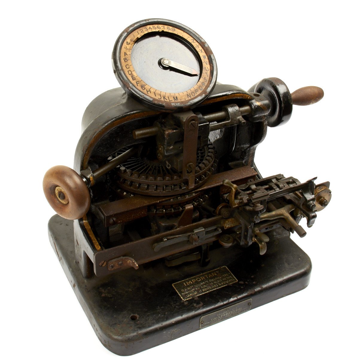 Original U.S. WWI WWII Graphotype Model G1 Dog Tag Machine - Fully ...