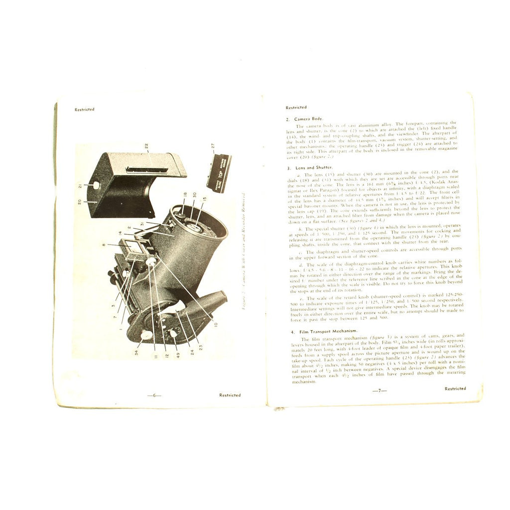 Original U.S. WWII Army Air Force Graflex K-20 Aircraft Camera with ...