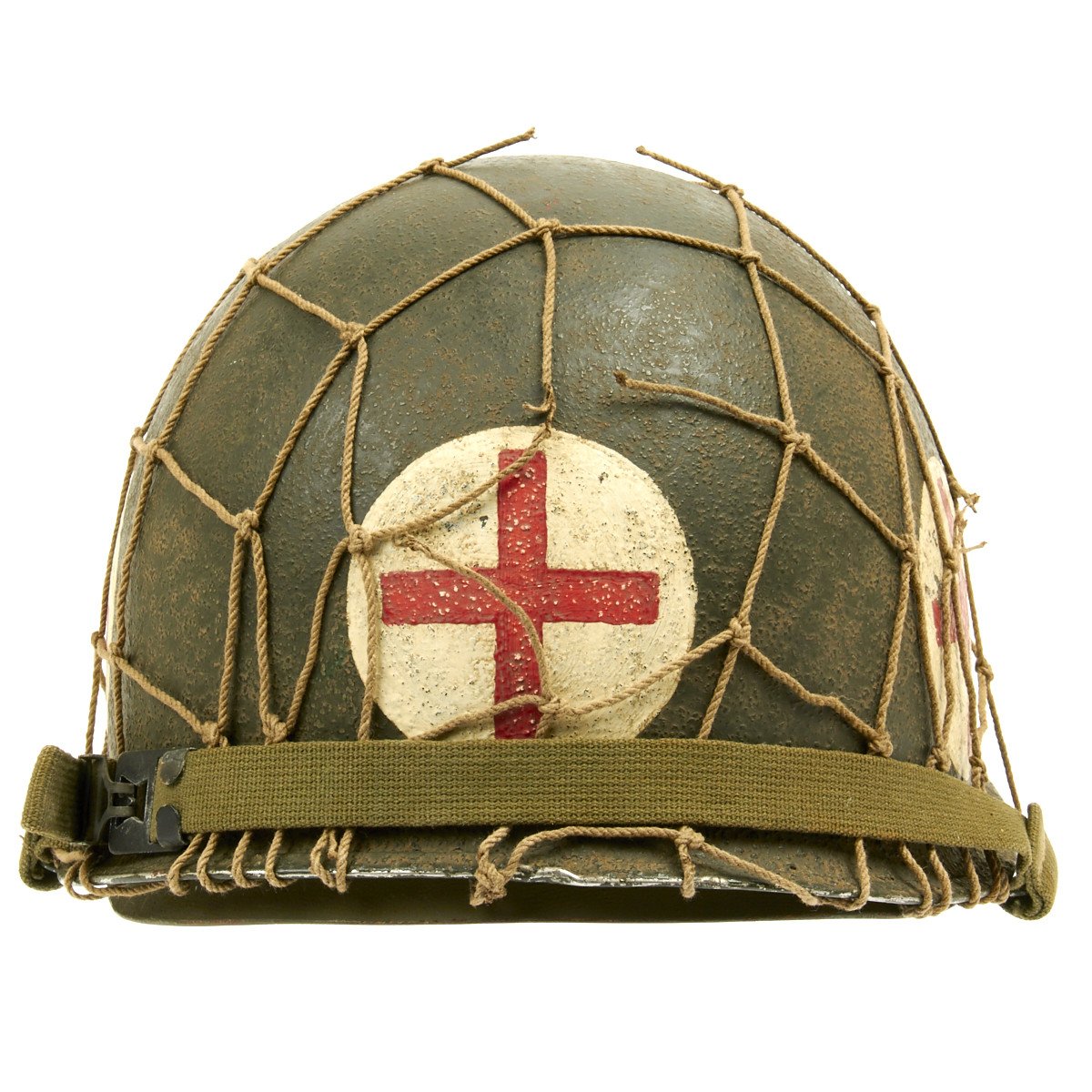 Original U.S. WWII Medic 1944 M1 McCord Front Seam Helmet with ...