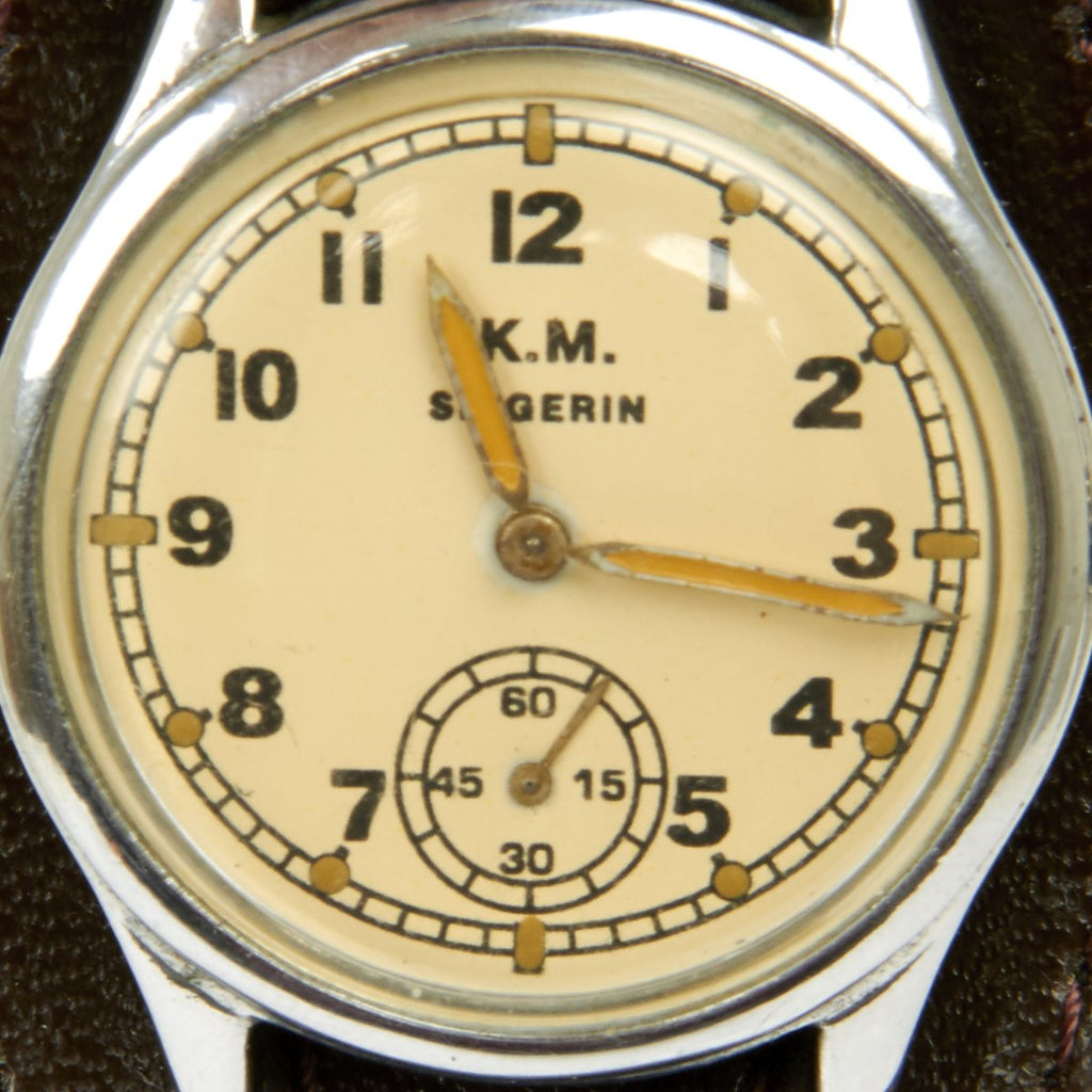 Original German WWII Kriegsmarine K.M. Wrist Watch by Siegerin - Fully ...